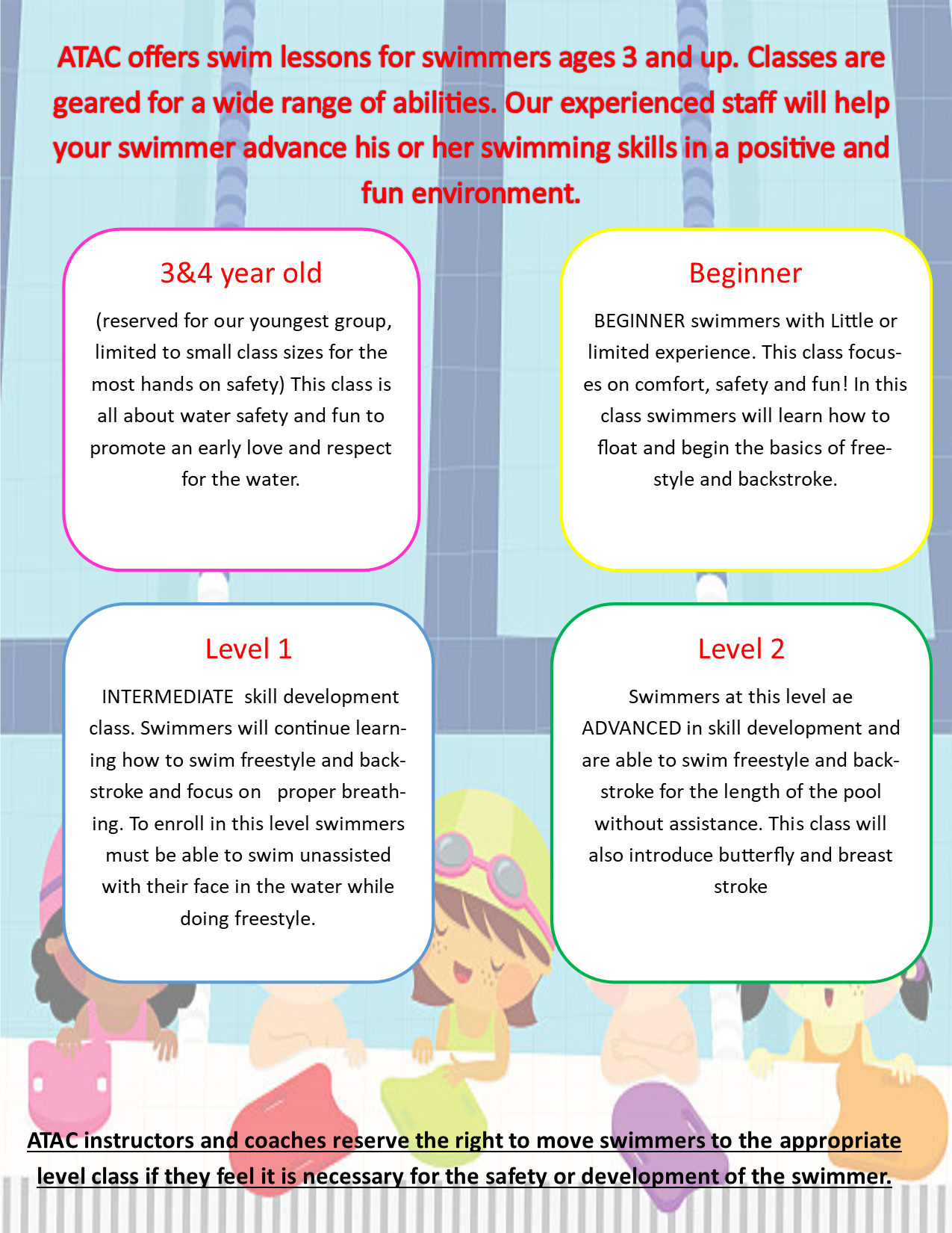 swim lessons | ATAC YEAR ROUND SWIM SCHOOL